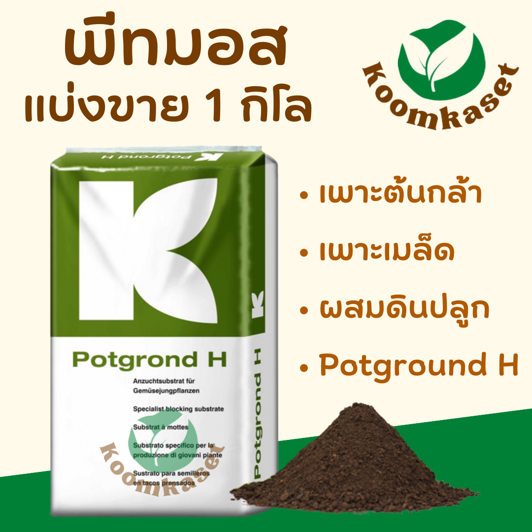 พีทมอส 1 กิโล (แบ่งบรรจุ) คลาสแมน Klasman Potgrond วัสดุปลูก ดินปลูก ...