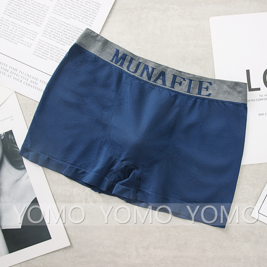 YOMO (5 ชิ้น) กางเกงในชาย MUNAFIE กางเกงในชาย กางเกงบ๊อกเซอร์ชาย ผ้ายืดใส่สบาย ฟรีไซส์ รอบเอว 26 ...