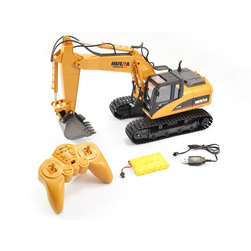 รถบังคับ Hulna 1550 รถตัก รถแม็คโครบังคับ รถแม็คโคร หัวตักเป็นเหล็ก มี ...