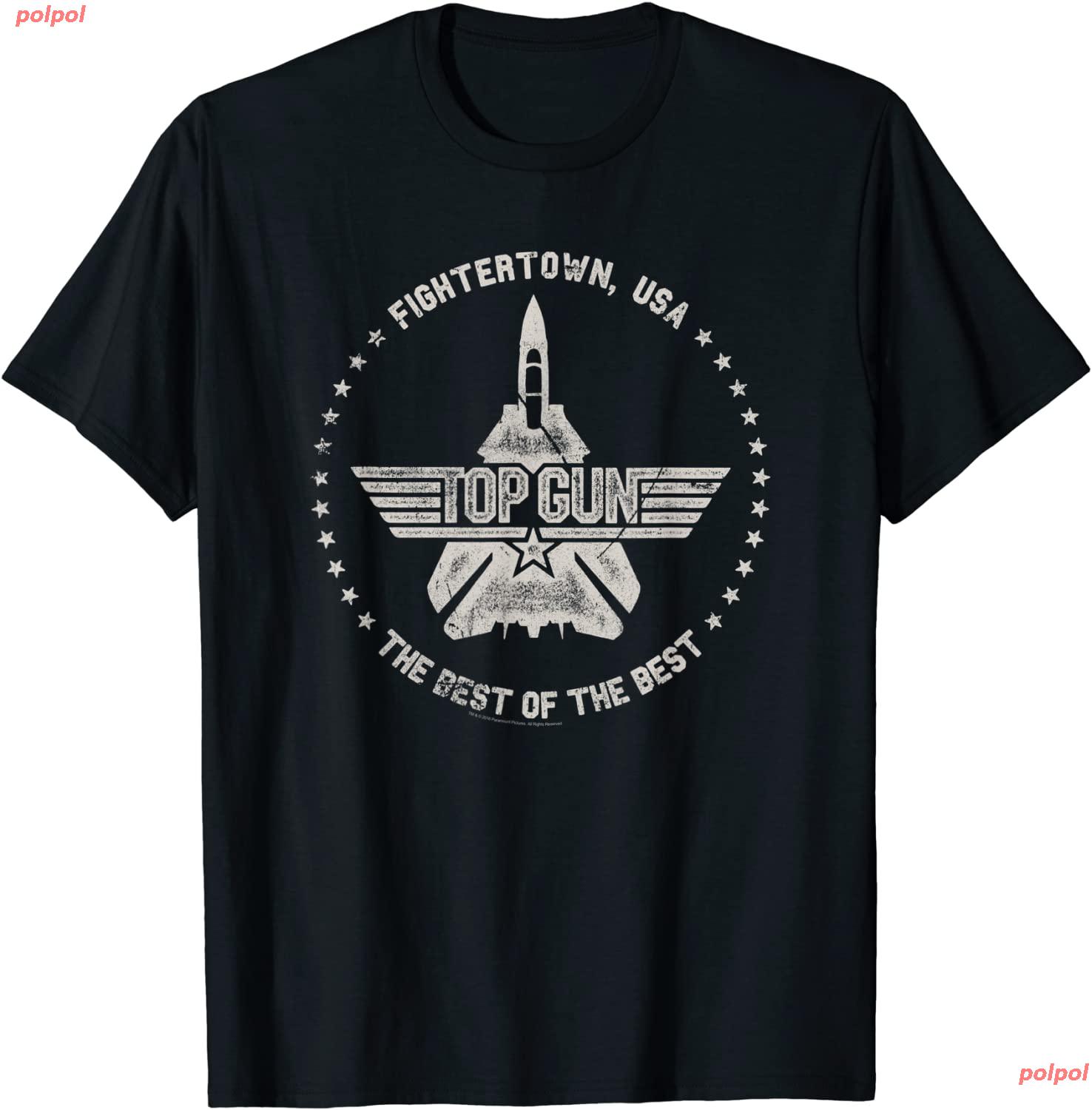 polpol New Top Gun Fightertown USA Circle 1 Color Distressed T-Shirt ...