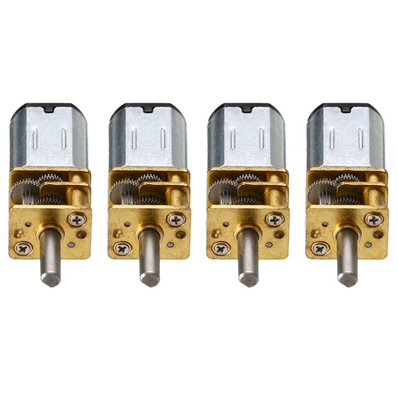4Pc 30RPM N20 Micro-Speed Gear Motor DC 6V Reduction Gear Motors with ...