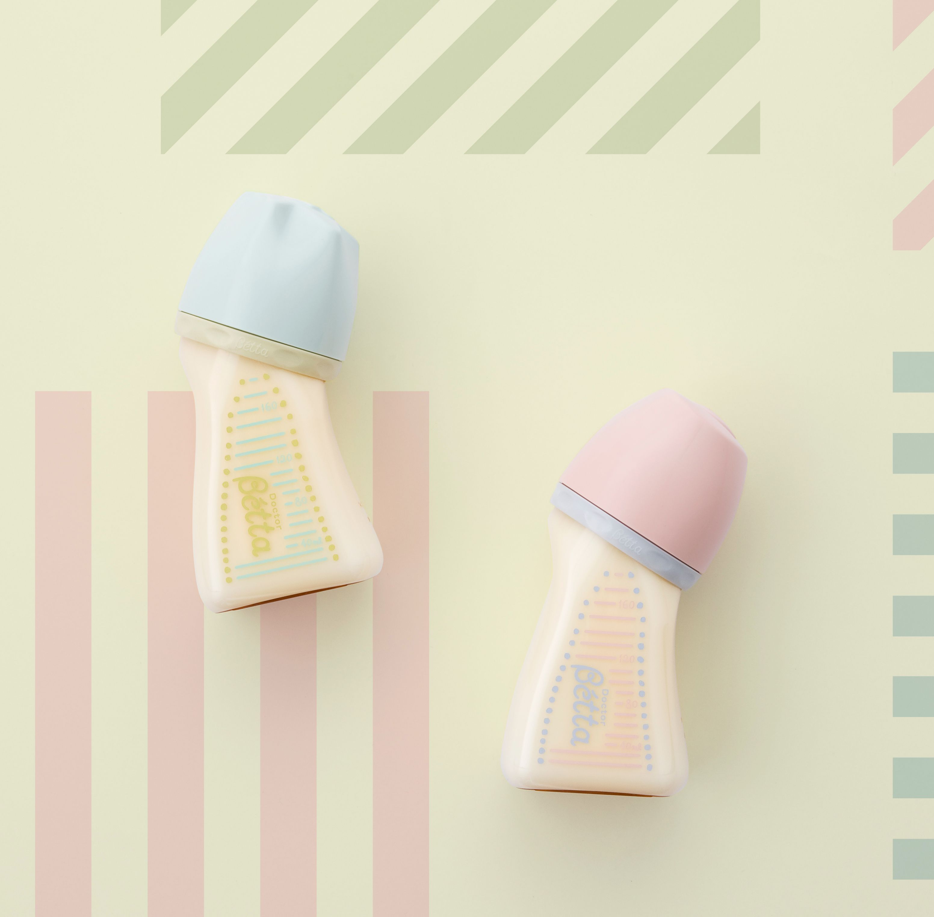 Dr.Bétta Baby Bottle Brain WS2 2 Colors 160ml (PPSU) ขวดนมคอกว้าง บรรจุพร้อมจุกนม Brain Cross ...