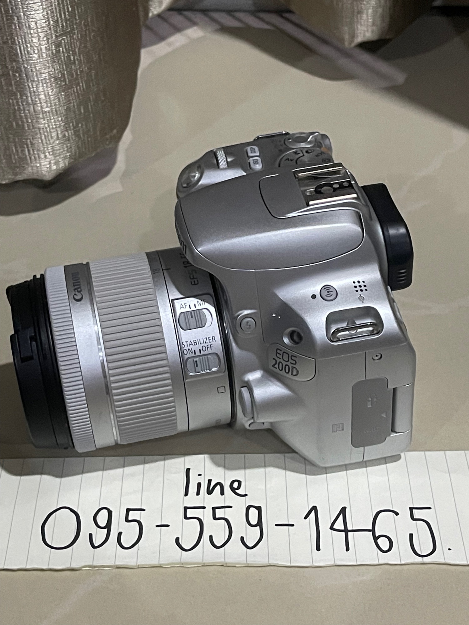 (สินค้ามือ2) กล้อง 200d ติดเลนส์ 18-55 stm ใช้งานเต็มระบบ จอสัมผัส wifi ชัตเตอร์ 2 หมื่น อุปกรณ์ ...