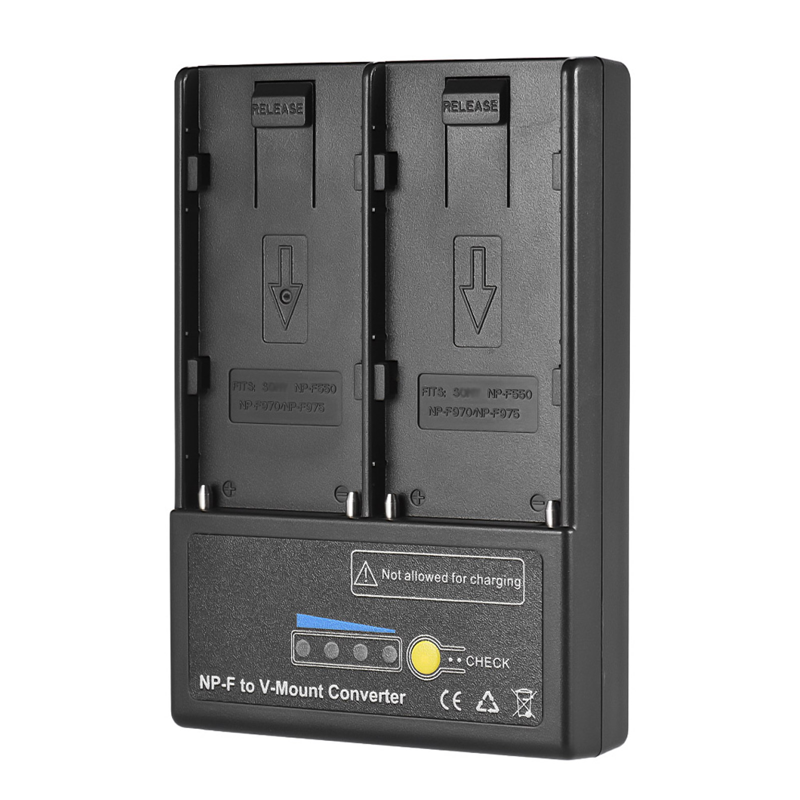 NP-F to V-mount Battery Converter Adapter Plate with Dual Slot for NP ...