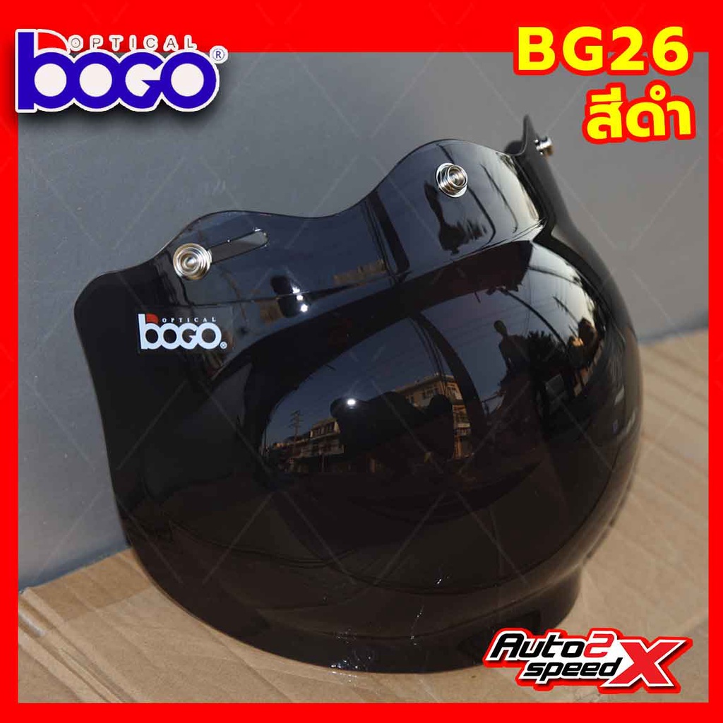 หมวกกันน็อคชาย ถูกที่สุด ของแท้ ชิลด์หน้า BOGO BG26 BUBBLE แถมผ้าฟรีบัฟ ...