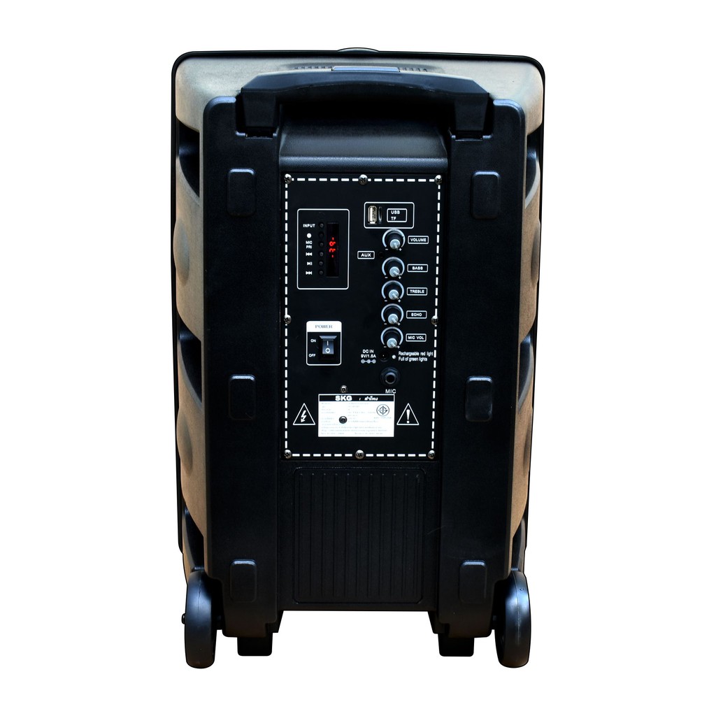 SKG ลำโพงล้อลาก 12 นิ้ว 6000 W แบบมีล้อลาก รุ่น AV-8110 BT12-2 สีดำ - Alrightshop - ThaiPick