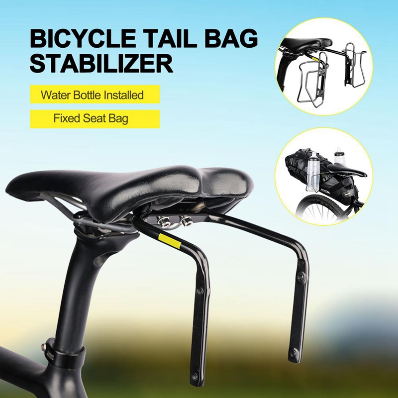 Bicycle Saddle Bag Stabilizer Bracket MTB Road Bike Rear Rack Bag Stand ...