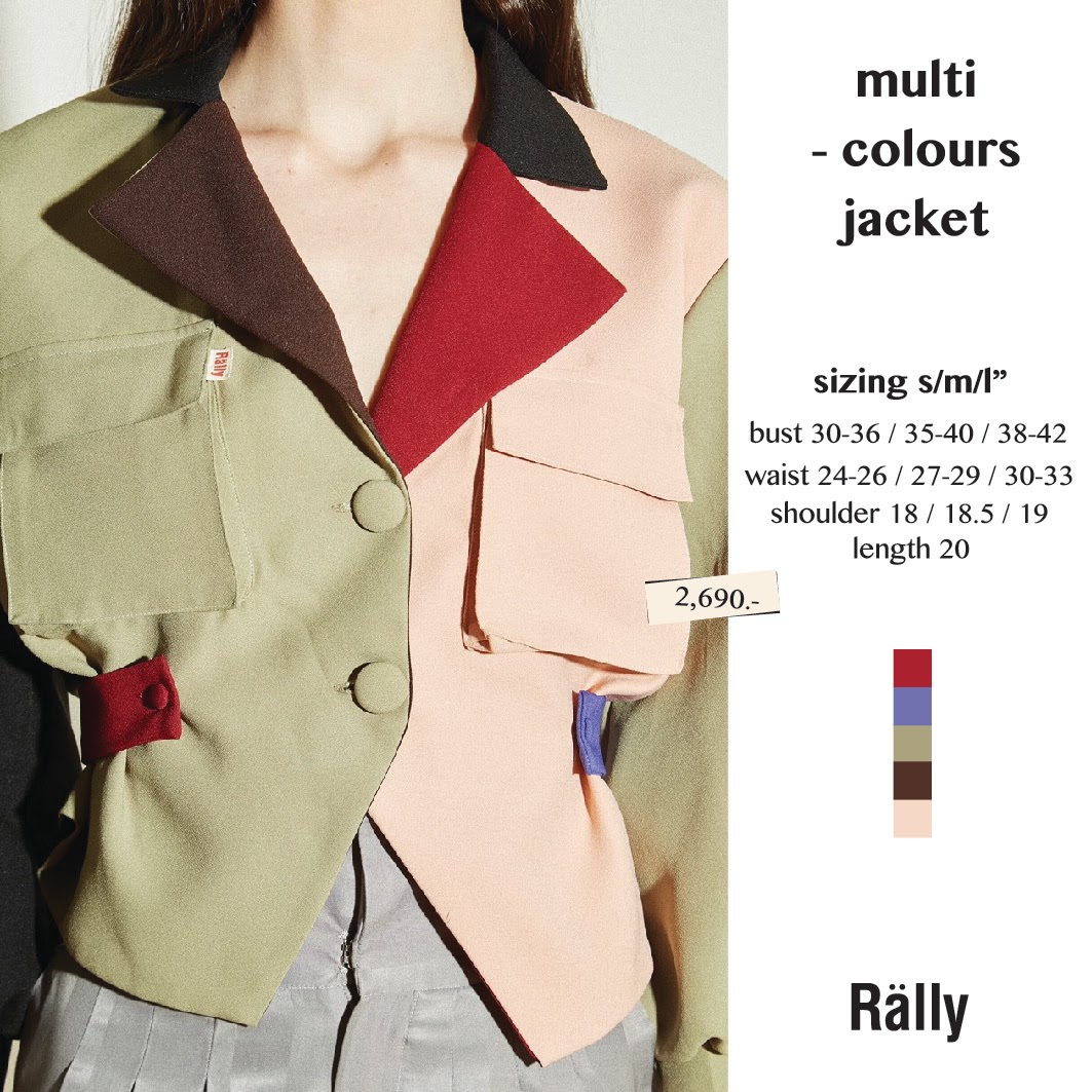 RALLY Multi-colors jacket - แจ็คเก็ตตัดต่อผ้าหลากสี - Rally Movement ...