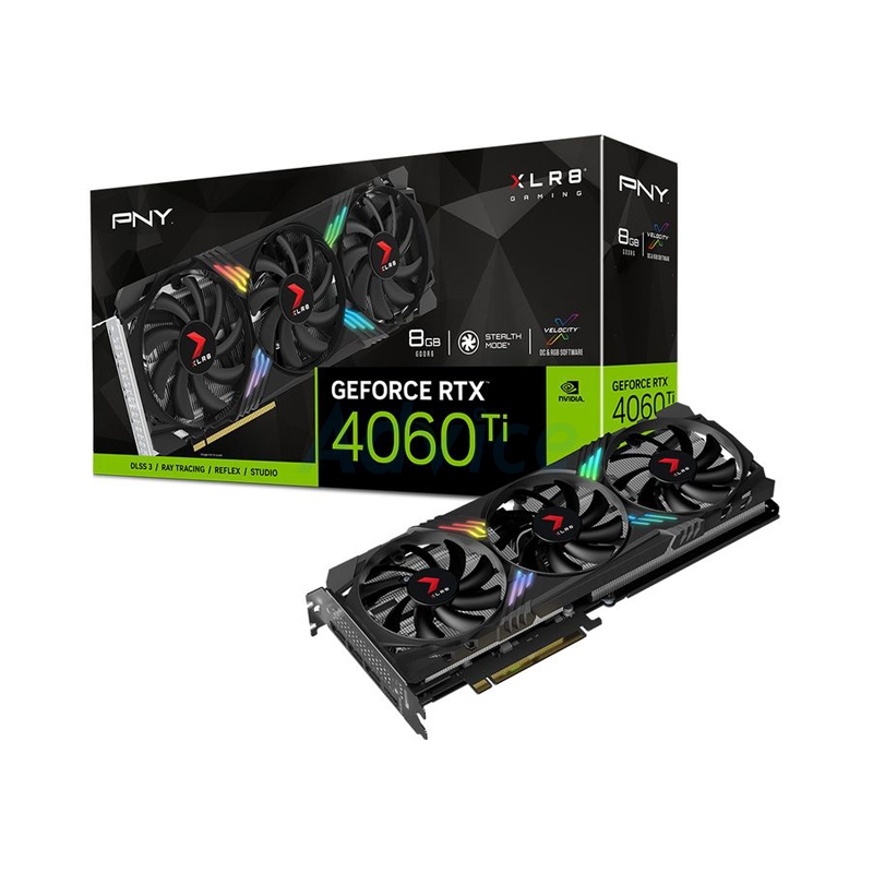 PNY GeForce RTX 4060 Ti 8GB XLR8 Gaming VERTO EPIC-X RGB Triple Fan ...