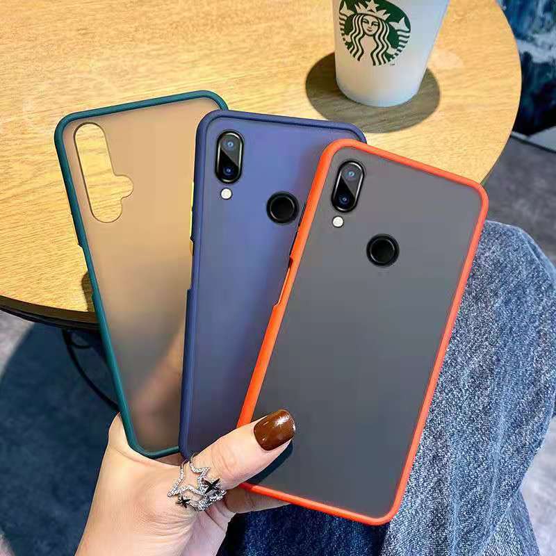 เคสกันกระแทก ปุ่มสีผิวด้าน ออปโป้A37 OPPO Reno2F Reno4Z Reno3pro Reno4 ...
