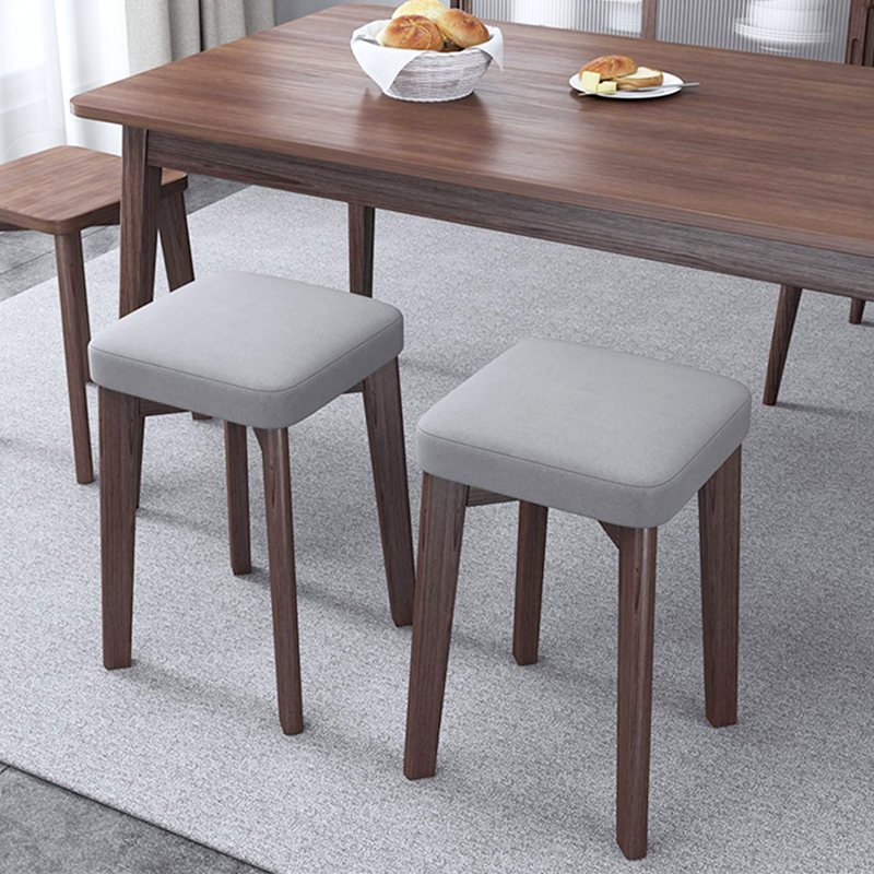 BaanD Wood Chair Minimal Chair Upholstered Solid Wood Bar Stools Square ...