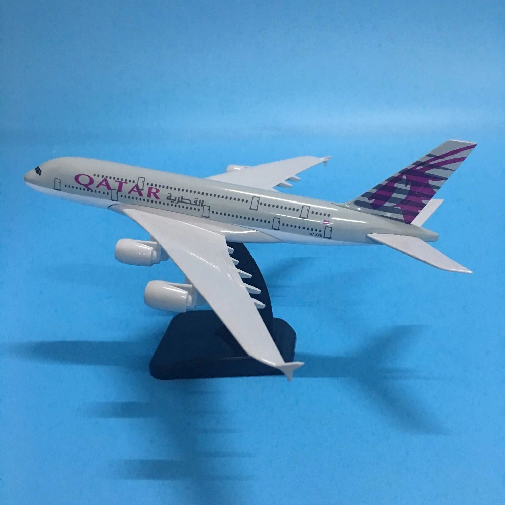 Qatar Airlines Airbus A380 20cm High Quality Diecast Model On Stand ...