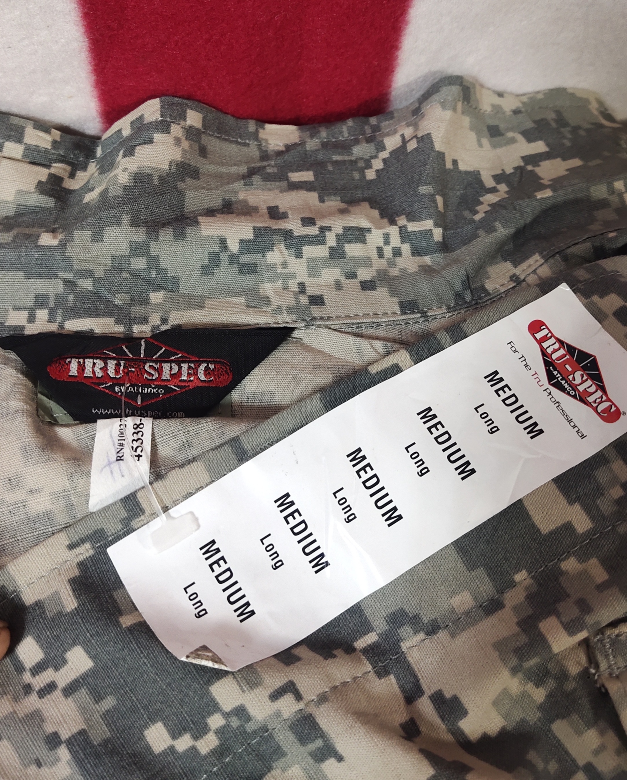 เสื้อทหารใหม่(กริ๊ป) COAT-ACU Size: MEDIUM-LONG ไหล่19"/อก46"/แขน24 ...