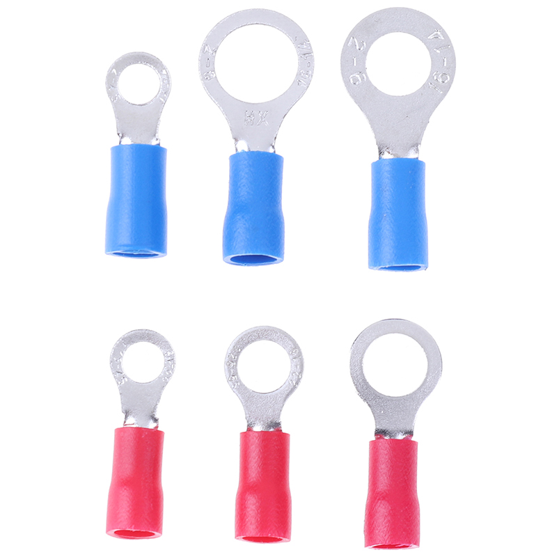 Xs 100PCS copper Ring insulated terminal Cable Wire Connector Crimp ...