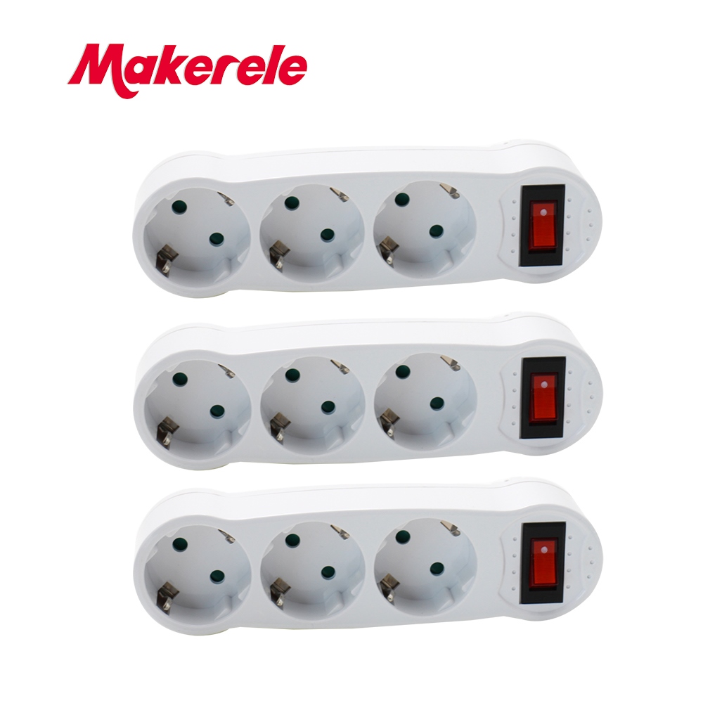 EU Standard Power Adapter Expansion Socket 6A 250V German Style Plug 1 ...