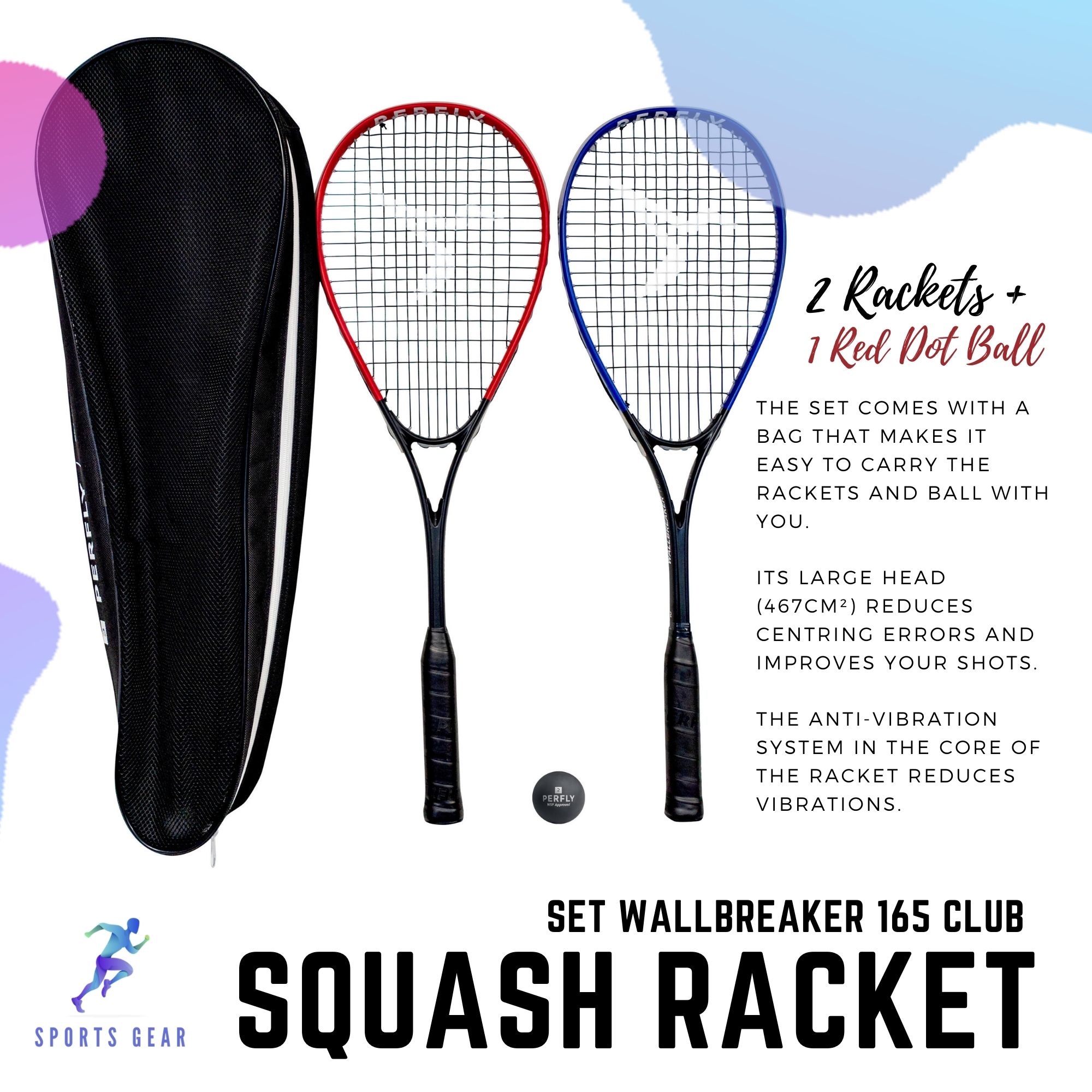 ชุดสควอชพร้อมแร็คเกต สควอช สควอชสำหรับเด็ก ไม้สควอชสำหรับเด็ก Squash ...