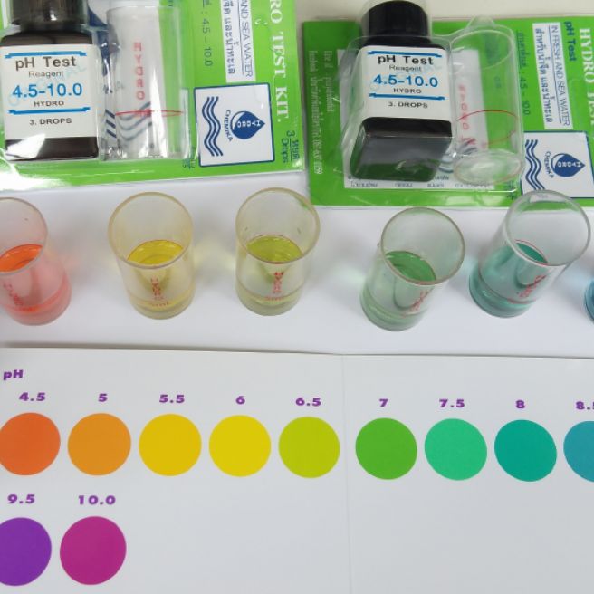 pH Hydro Test Kit , ชุดทดสอบค่าพีเอชของน้ำ, ชุดทดสอบความเป็นกรด-ด่างของ ...