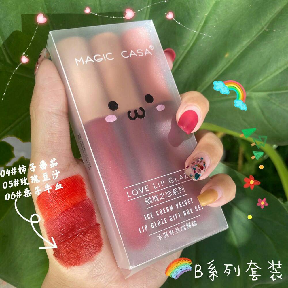 ลิปจุ่มเนื่อแมท เซท 3 แท่ง Magic Casa - NUDEbeauty - ThaiPick