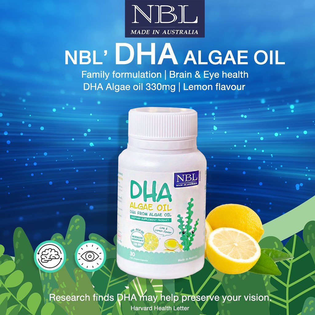 NBL DHA Algae Oil 330mg สำหรับเด็ก DHAเด็ก DHAบำรุงสมอง วิตามินสำหรับเด็ก DHA เด็ก ของแท้ ผลิต ...