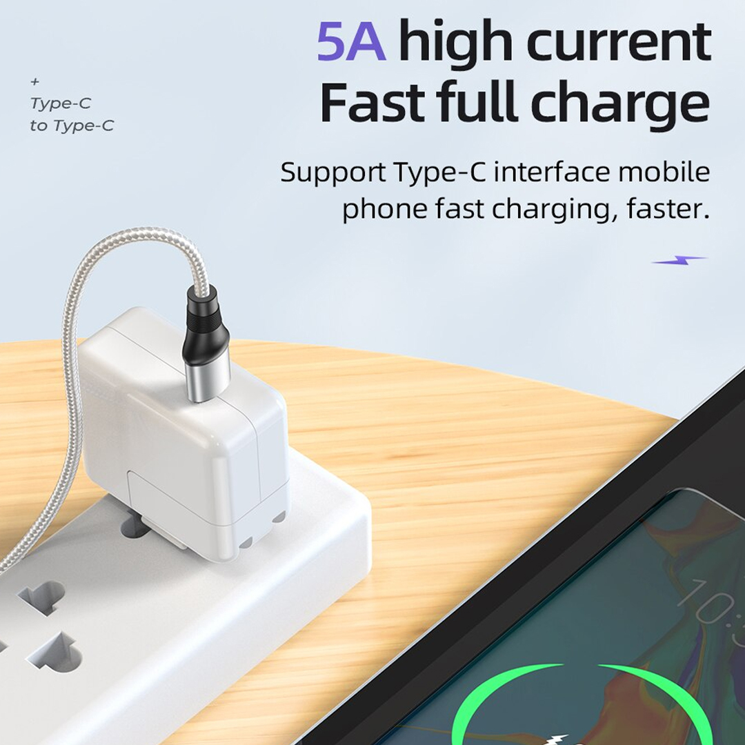 Hoco ของแท้ Hoco X50 สายชาร์จด่วน 5A (แบบ Type C to Type C 1เมตร) สาย ...