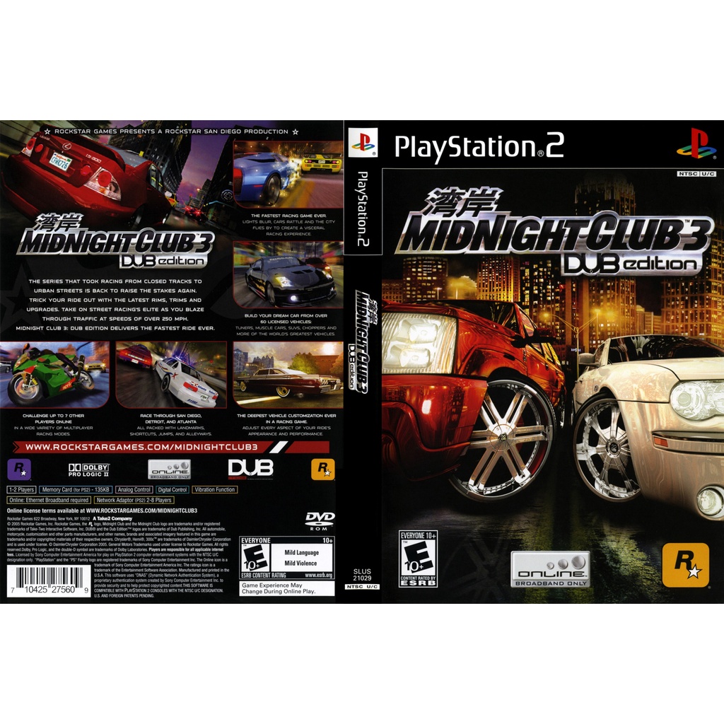 แผ่นเกมส์ PS2 Midnight Club 3 - DUB Edition คุณภาพ ส่งไว | Lazada.co.th