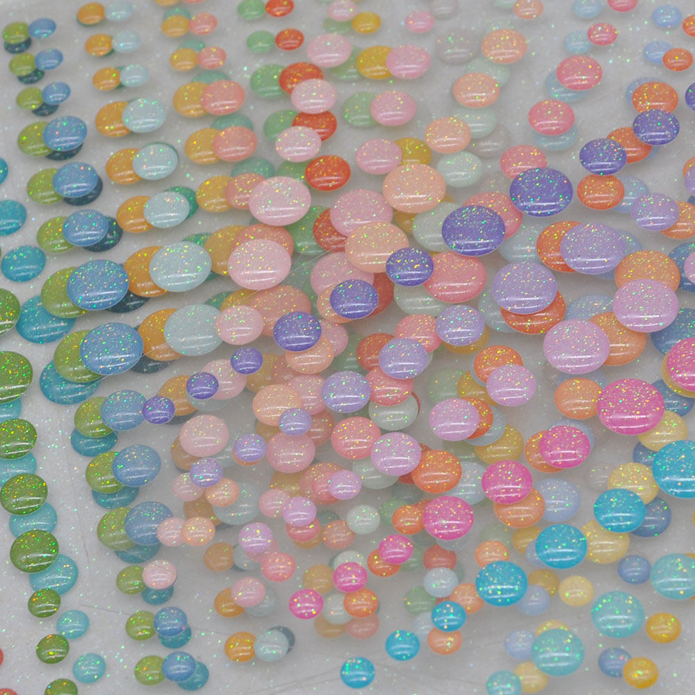 Enamel Dots Sticker 6PCSSET Scrapbooking Sparkle Glitter Stickers Sugar ...