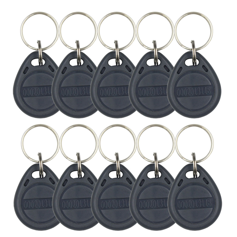 10pcs 125khz RFID Proximity Keychain TK4100 Sticker Card Tag Key Keyfob ...
