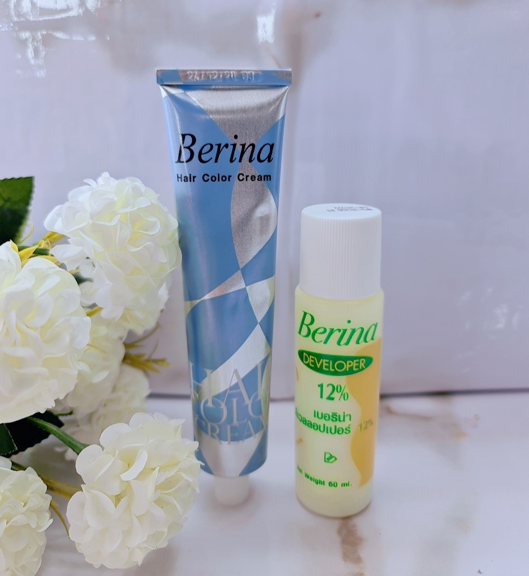 Berina Burgundy เบอรีน่า น้ำยาย้อมสีผม ครีมเปลี่ยนสีผม สีไวน์แดง แพค 2 ...