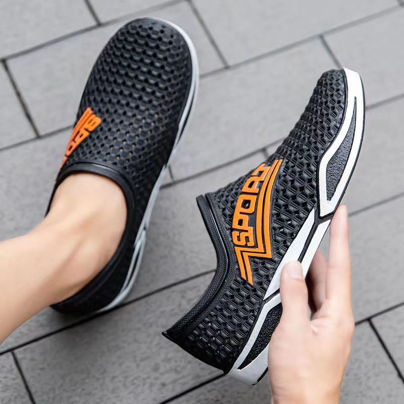 รองเท้าแตะแบบสวม รองเท้าแตะรัดส้น รองเท้าสำหรับผู้ชาย รองเท้าชายหาด ...