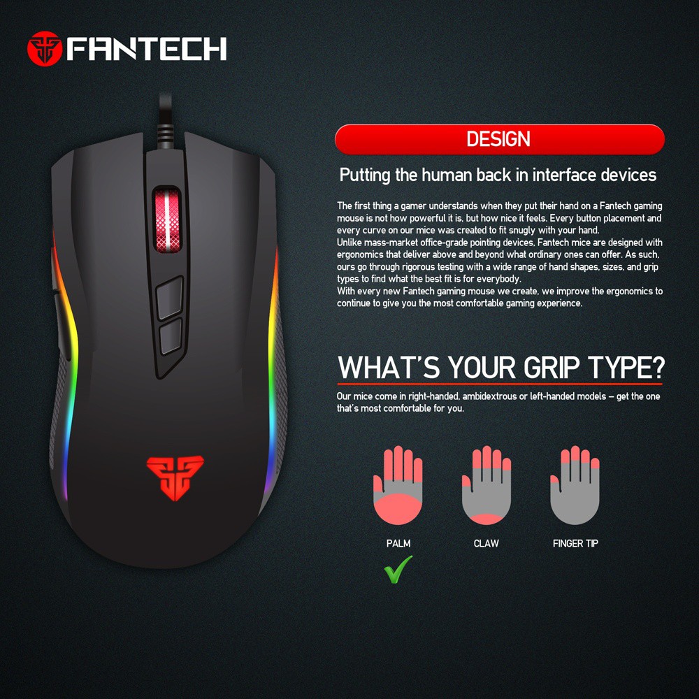 OPTICAL MOUSE FANTECH X4S TITAN GAMING - ALL GADGET Co. Ltd. - ThaiPick