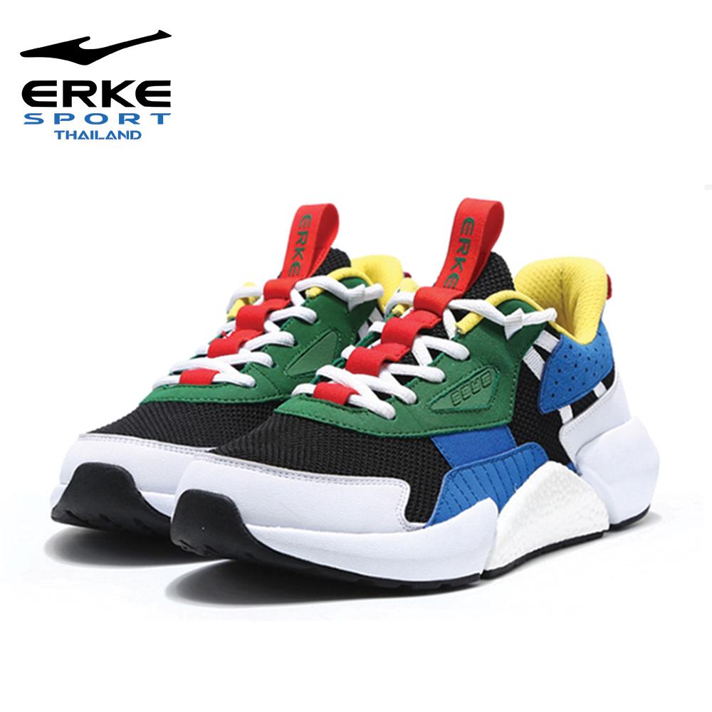ERKE Urban Culture สี Supreme White/Nike Black/Dark Green รองเท้าผ้าใบ ...