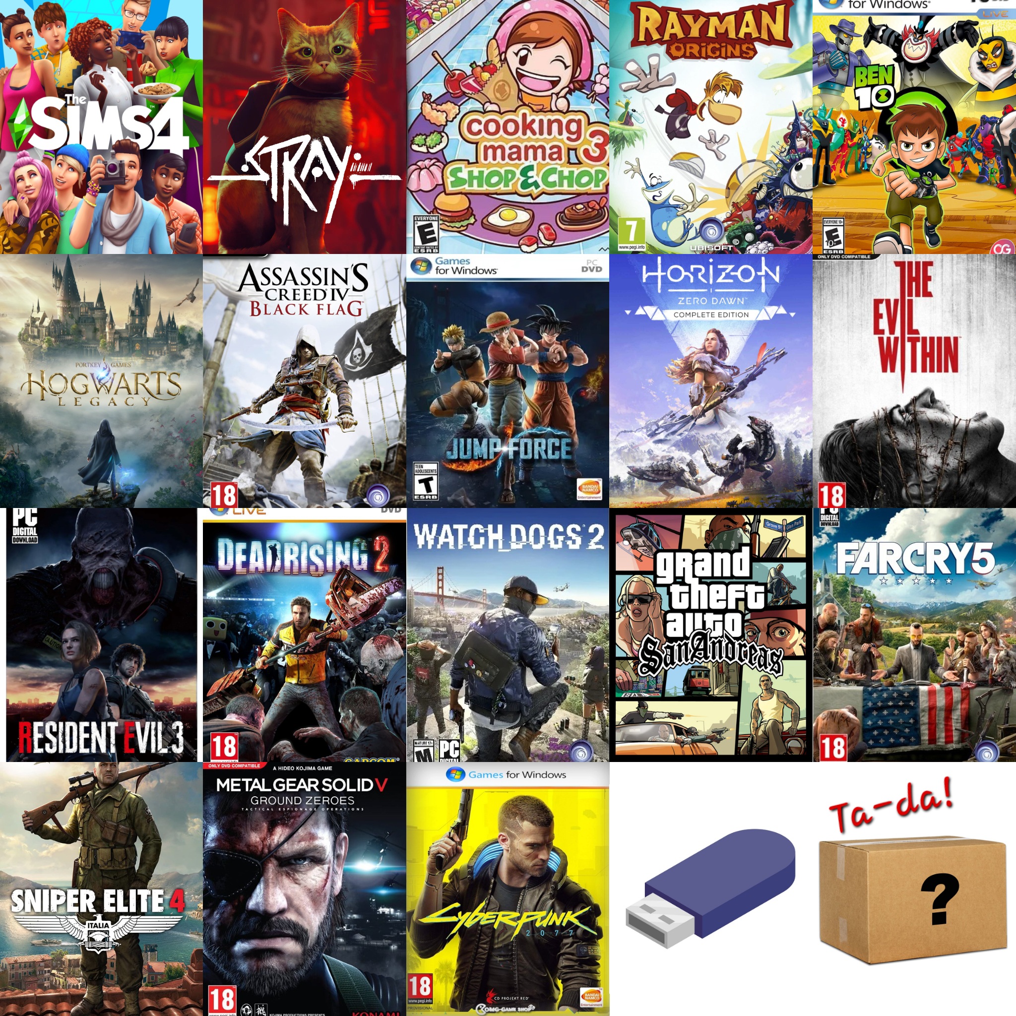 กล่องบุฟเฟ่ต์ Buffet แฟลชไดร์ฟเกมส์ PC สำหรับเล่นบนคอมและโน้ตบุ๊ค สนุกๆ ...