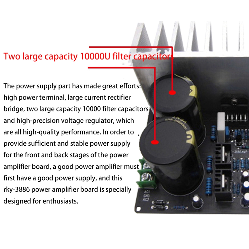 Lm3886 Audio Speaker Power Amplifier Board High Power DC Servo DIY ...