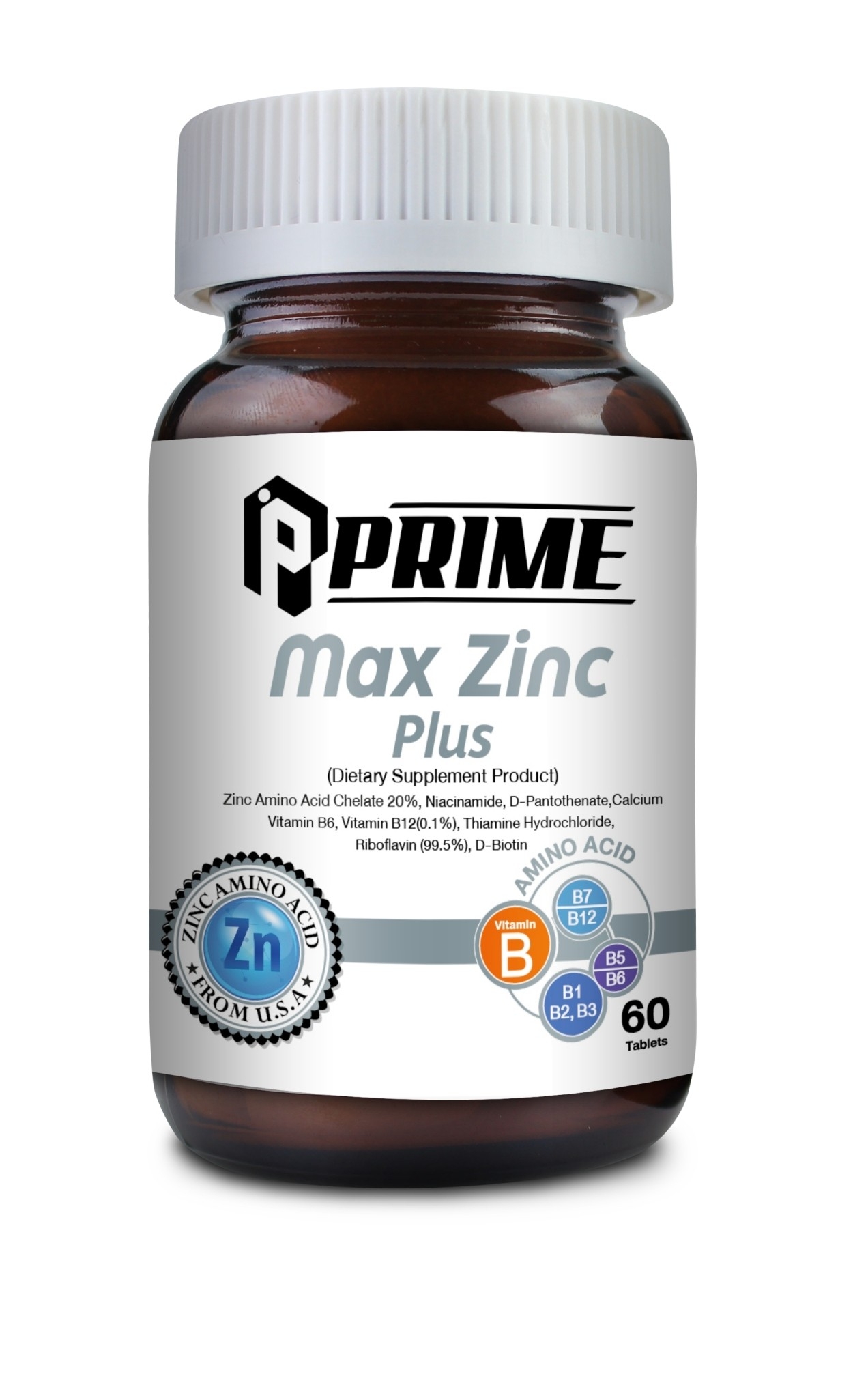 Prime Max Zinc Plus 60 เม็ด ผลิตภัณฑ์เสริมอาหาร | Lazada.co.th