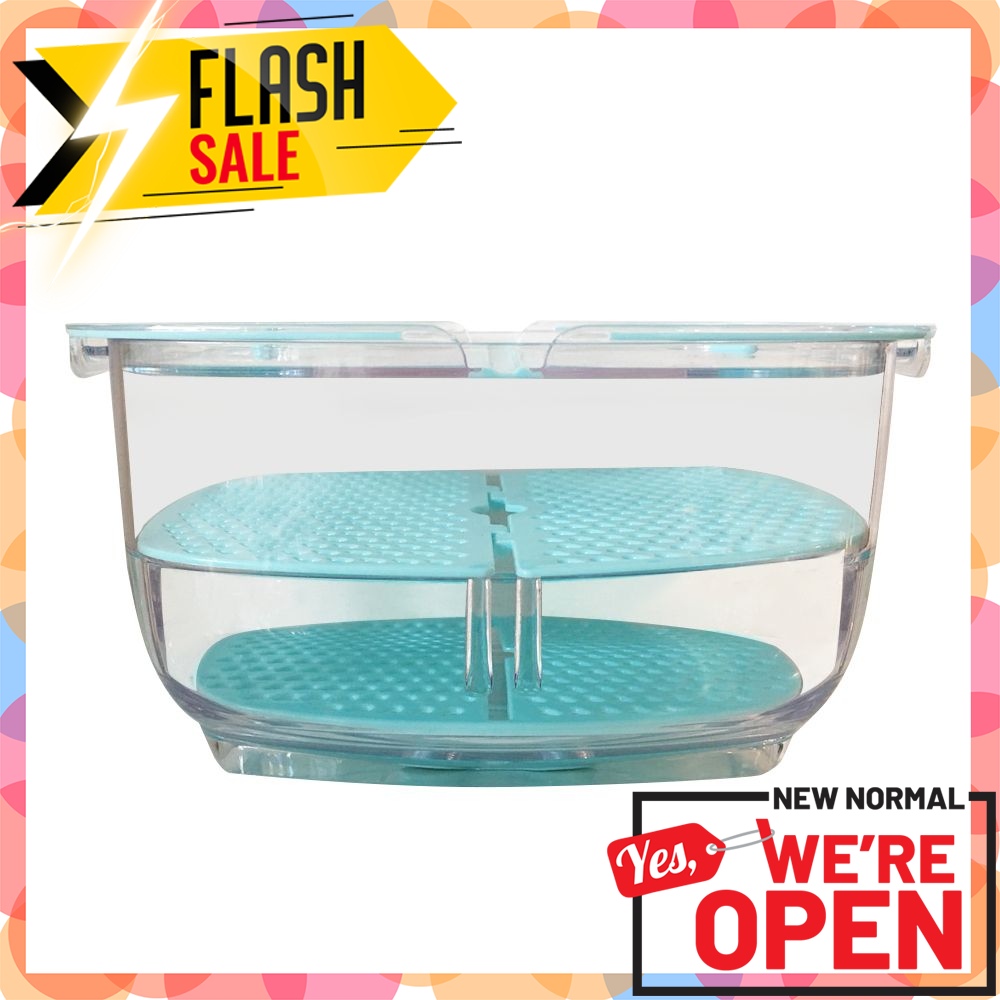 ⚡โปรพิเศษ⚡ กล่องจัดเก็บในตู้เย็น DUO FRESH KEEPER สีฟ้า อุปกรณ์จัดเก็บ ...