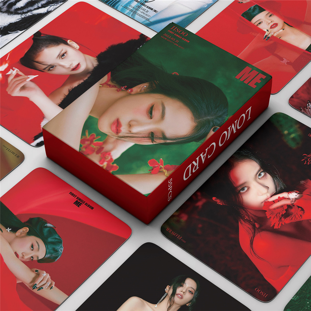 พร้อมส่ง55 แผ่นชุด BLACKPINK LOMO CARD PINK PHOTORADS JENNIE LISA JISOO ...