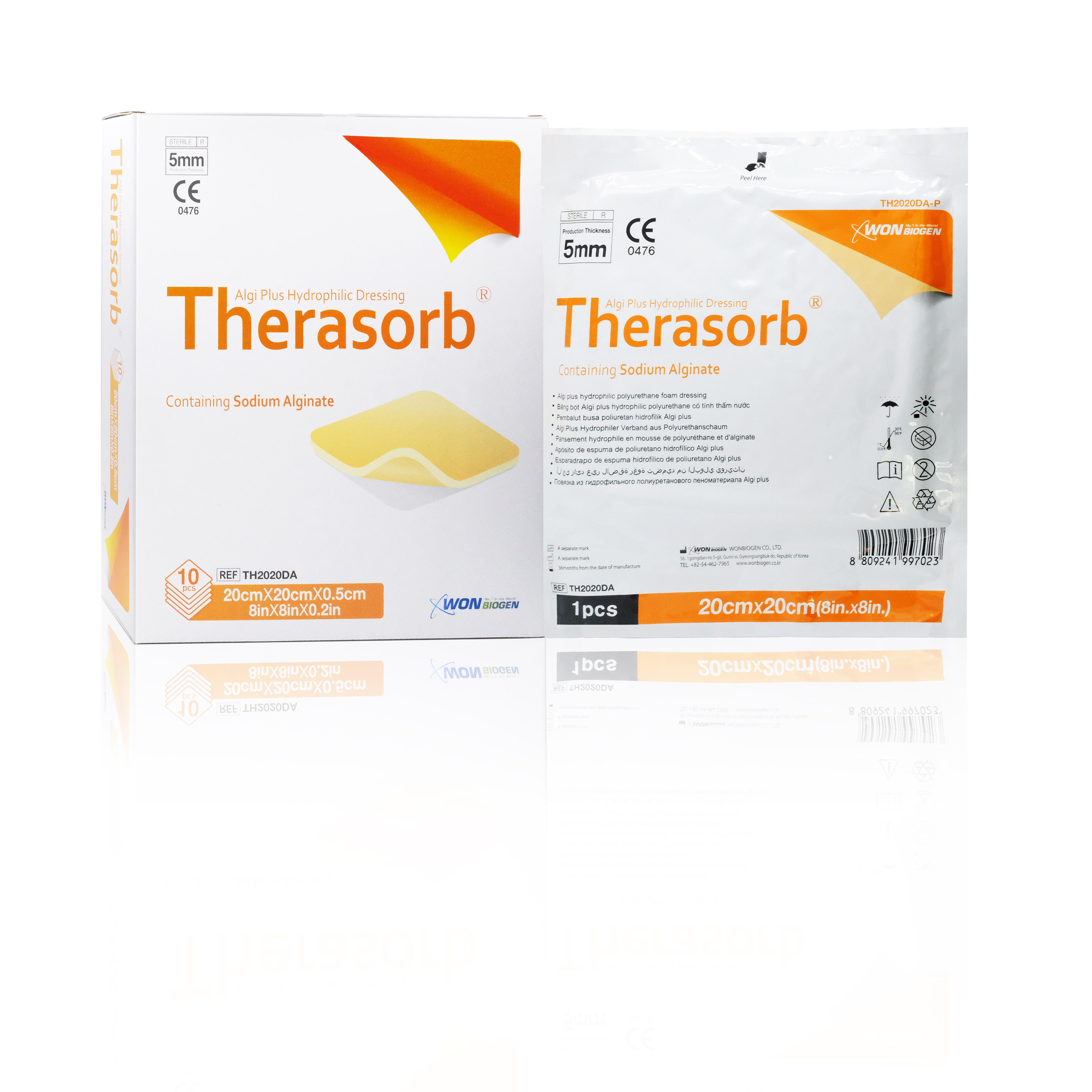 Therasorb algiplus hydrophilic dressing แผ่นปิดแผลกดทับ ซึมซับของเหลว ...