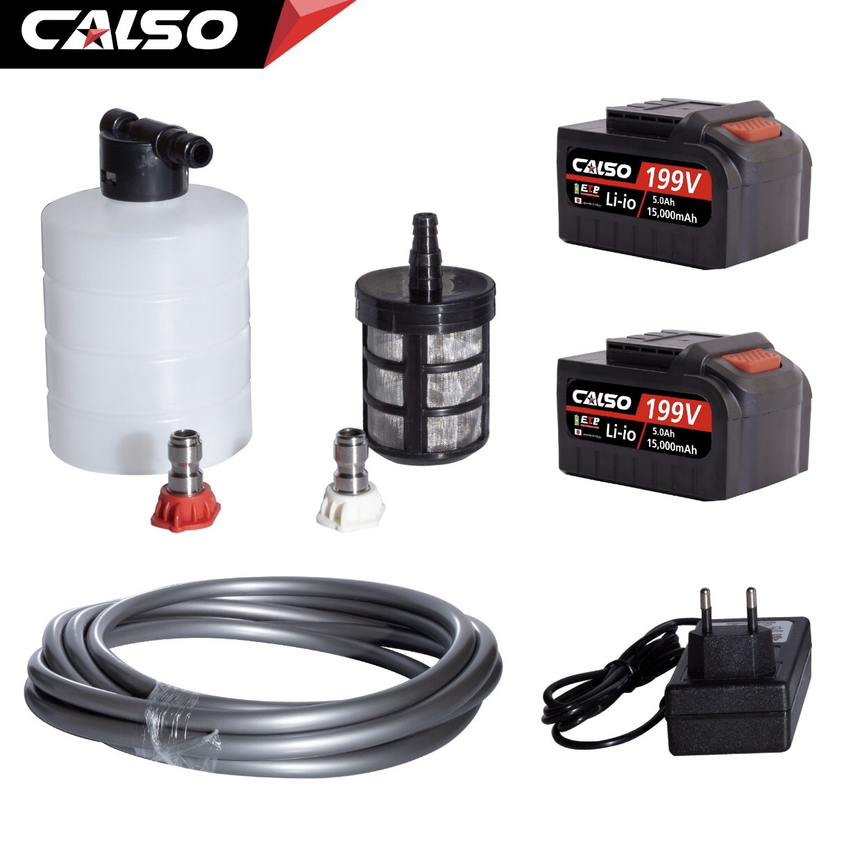 CALSO เครื่องฉีดน้ำไร้สาย ปืนอัดฉีดแรงดันสูงไร้สาย ปืนฉีดน้ำแบต ล้างรถ รดน้ำต้นไม้ ทำโฟม รุ่น ...