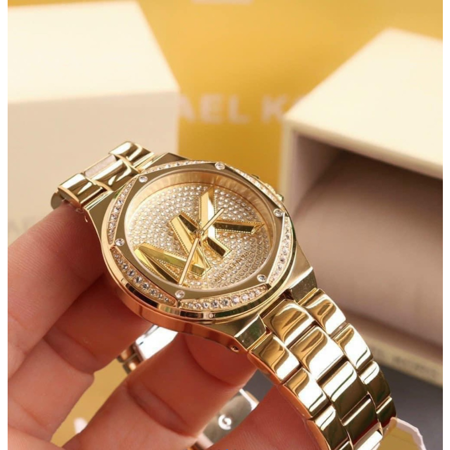 Michael Kors MK7229 Lennox Three-Hand Gold-Tone Stainless Steel Watch ...