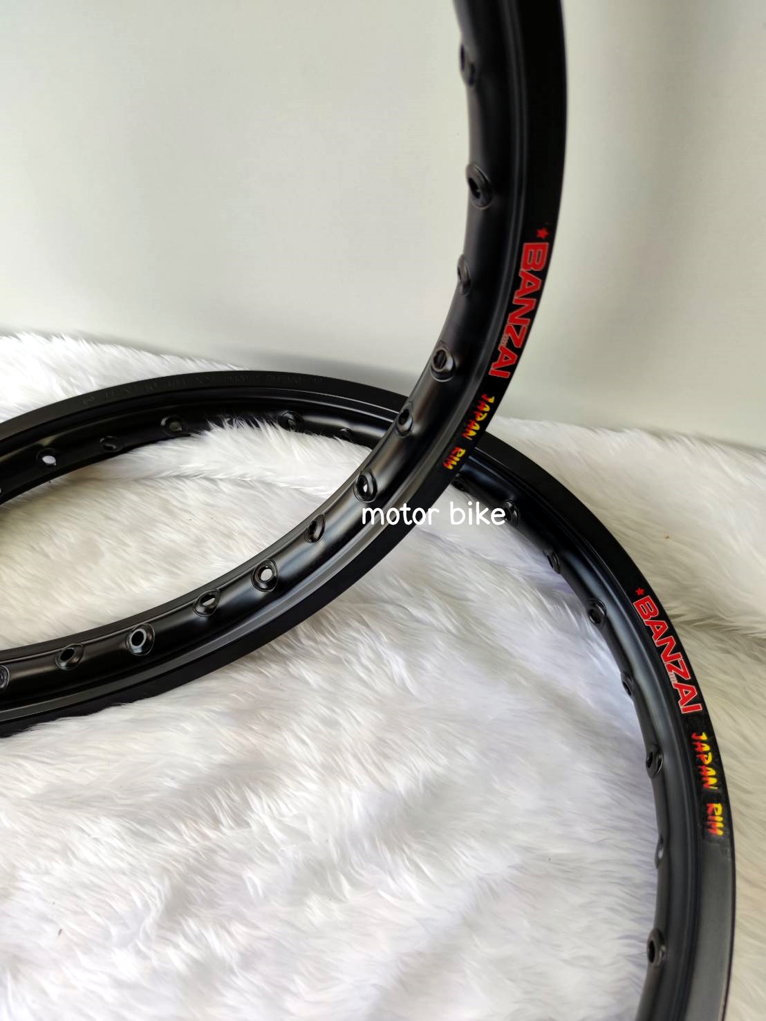 Banzai ล้อขอบ 17 ( ดำ ) บันไซรุ่น JAPAN RIM 1.4 x 17 ล้อทรงยกขอบ แพ็ค ...