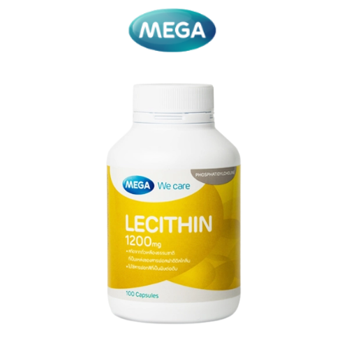 Mega Lecithin 1200มก 100เม็ด เมก้า วีแคร์ สกัดจากถั่วเหลือง เลซิติน ...