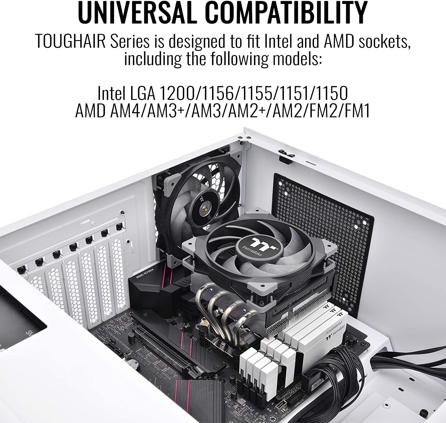 TOUGHAIR 110 140W TDP Top Flow CPU Cooler IntelAMD Universal Socket ...