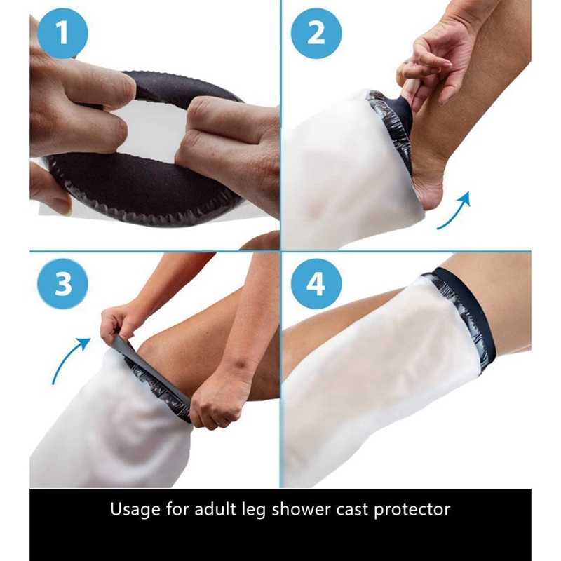 Waterproof Cast Cover Leg Adult Full Leg Shower Protector Watertight ...