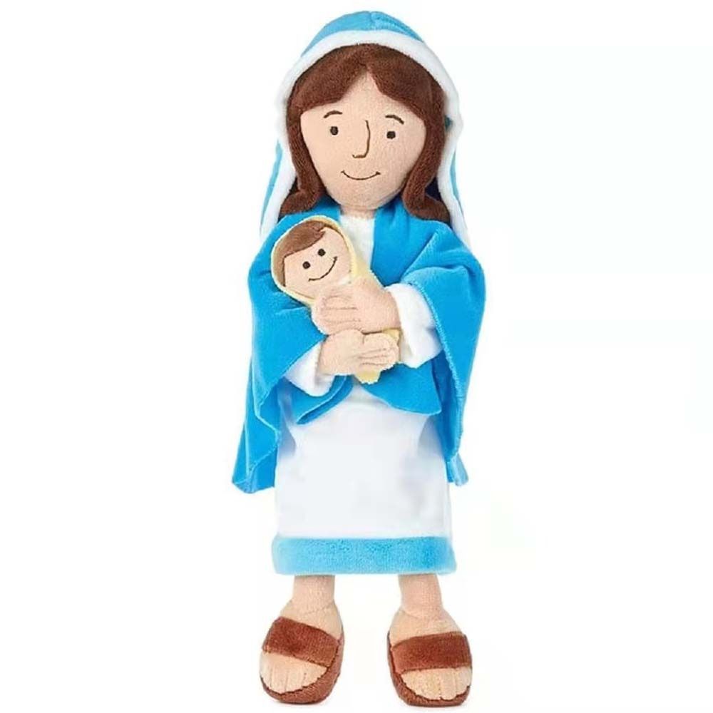 Labora Soft Toy Cushion Jesus Educational Doll Christ Religious Sofa Decoration Virgin Mary