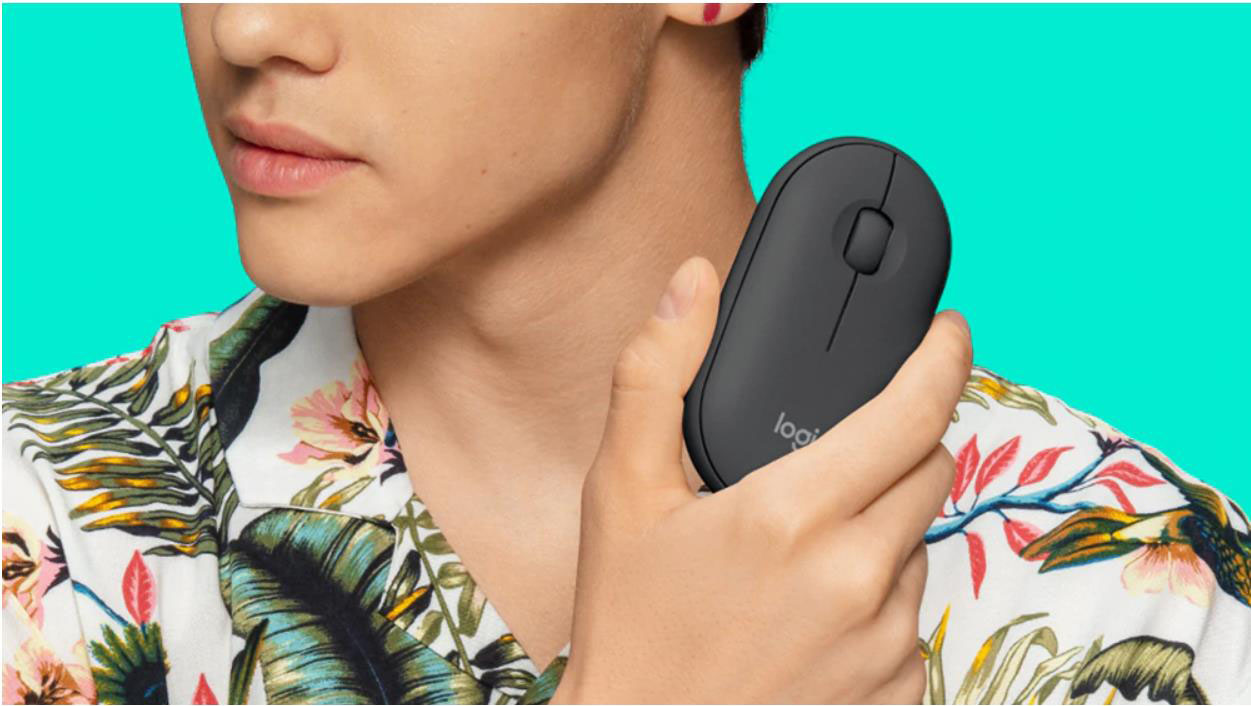 เมาส์ไร้สาย เมาส์Logitech PEBBLE Wireless Bluetooth Mouse Business ...