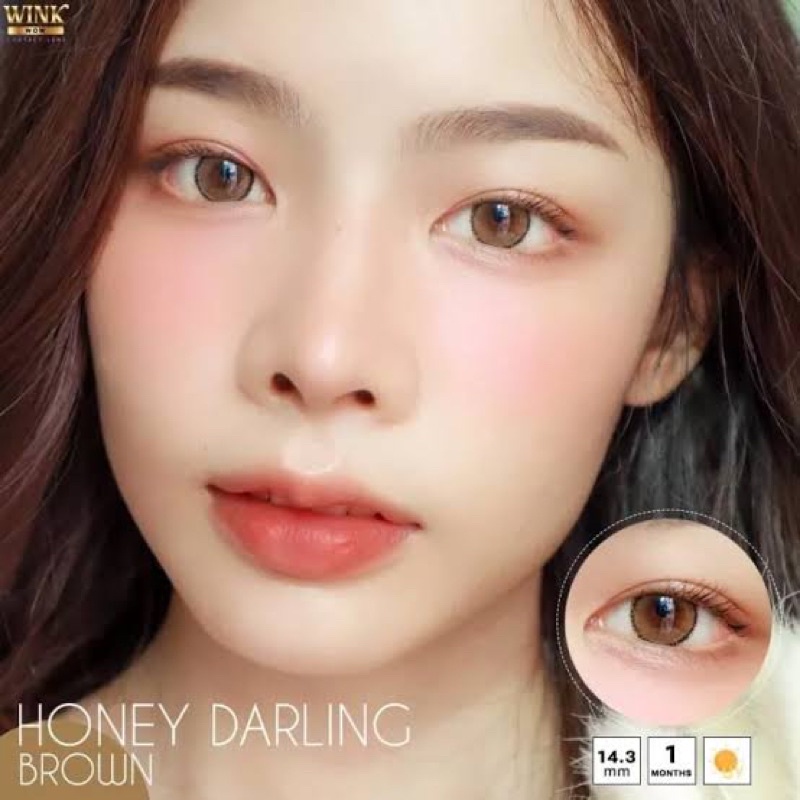Honey Darling Chestnut brown(Wink lens) ขนาดมินิ Mini ️กรองแสง uv (บิ๊ก ...