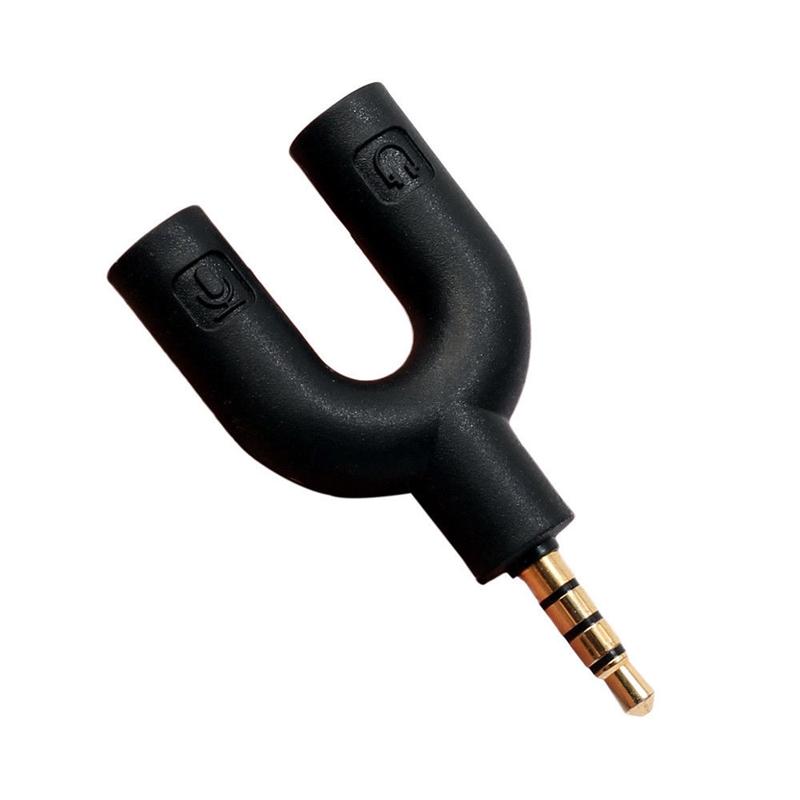 Headset Adapter Kit U Shape 3.5mm Y Splitter for Audio Headphone and ...