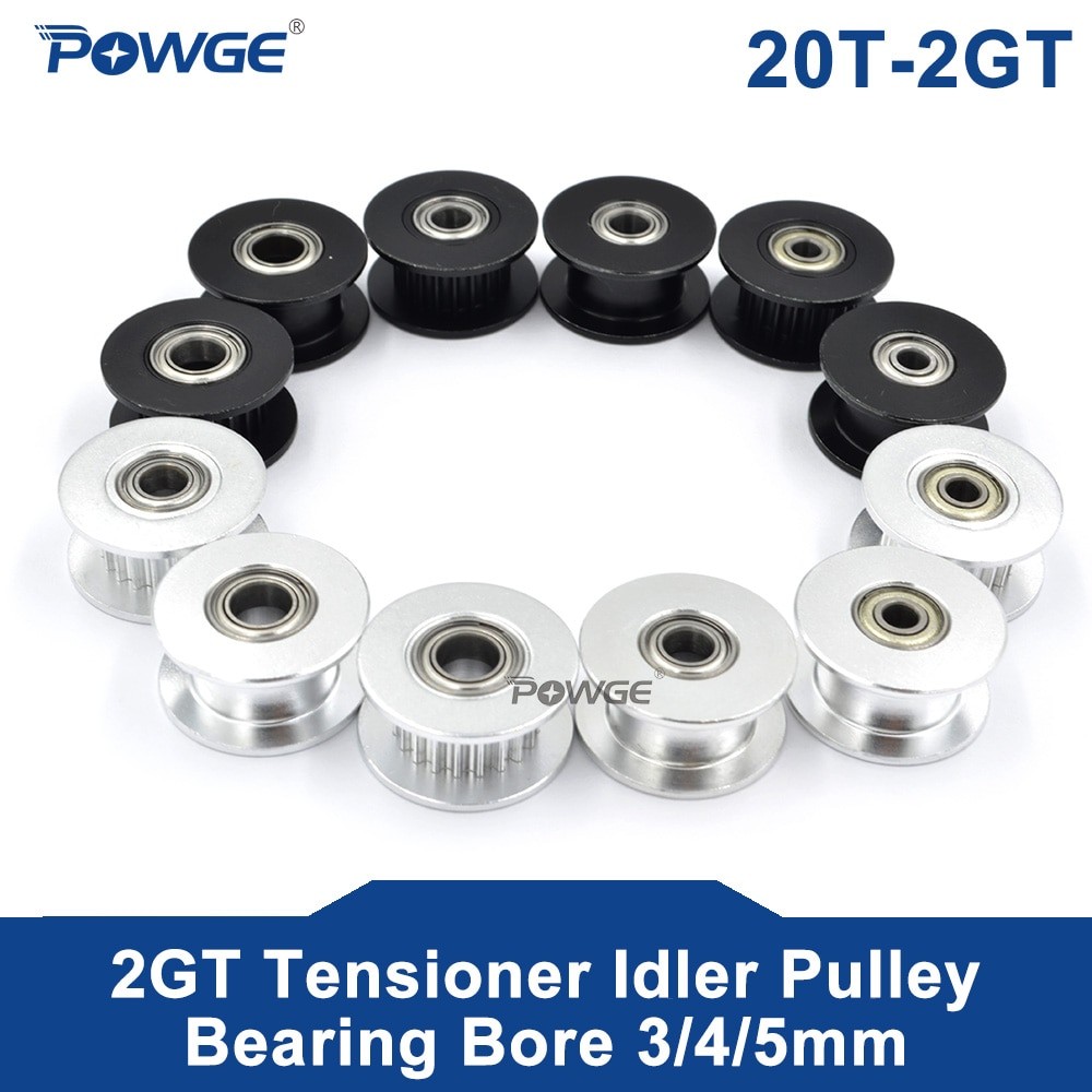 POWGE 2M 2MGT 2GT 20 Teeth Synchronous Wheel Idle Pulley Bore 5mm with ...