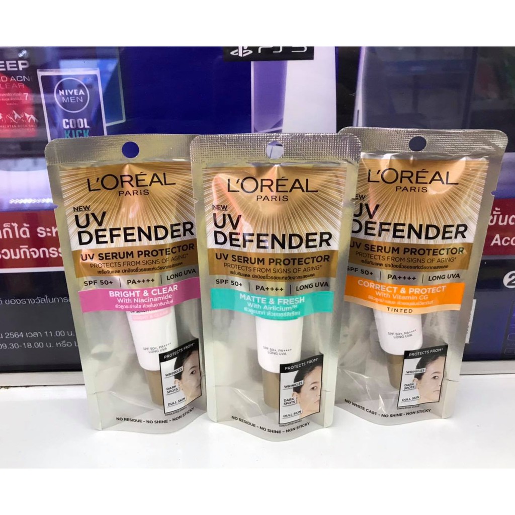 ลอรีอัล ปารีส ยูวี ดีเฟนเดอร์ เอสพีเอฟ 50 พีเอ ลอง ยูวีเอ ขนาด15 มล ...
