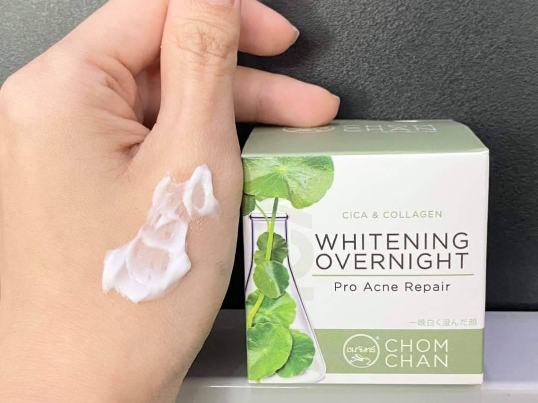CHOMCHAN Cica&Collagen Whitening Overnight ครีมใบบัวบกชมจันทร์ 12g. ( 1 ...